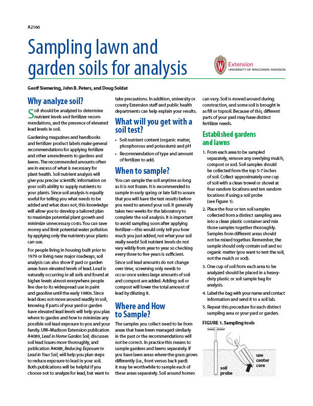 Sampling Lawn and Garden Soils for Analysis — The Learning Store