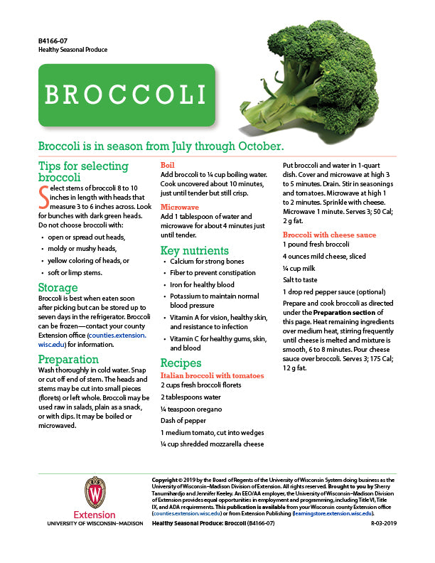 Healthy Seasonal Produce: Broccoli — The Learning Store