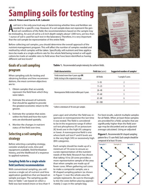 Sampling Soils for Testing — The Learning Store