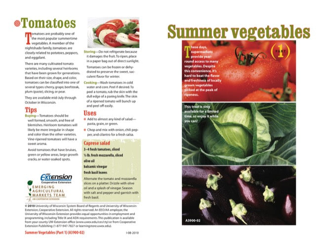 Summer Vegetables (Part 1) — The Learning Store