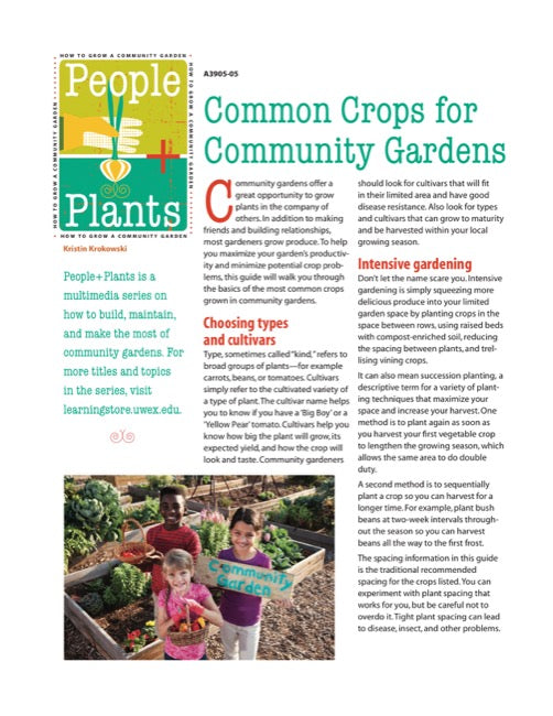 Common Crops for Community Gardens — The Learning Store