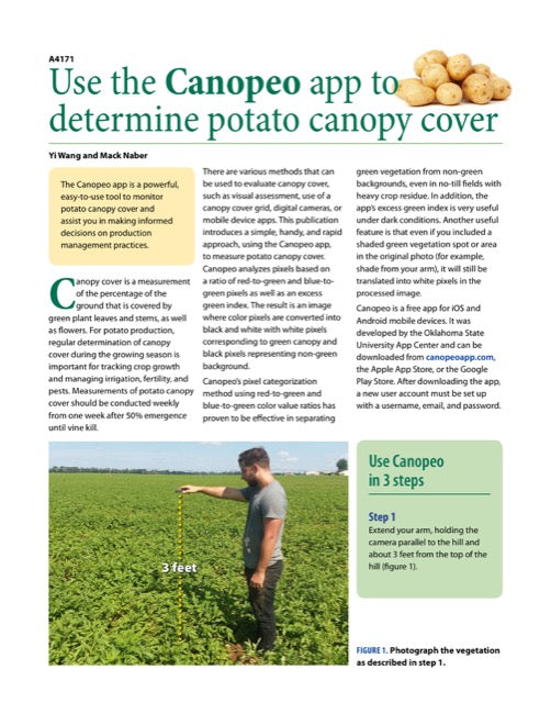 Use the Canopeo App to Determine Potato Canopy Cover — The Learning Store