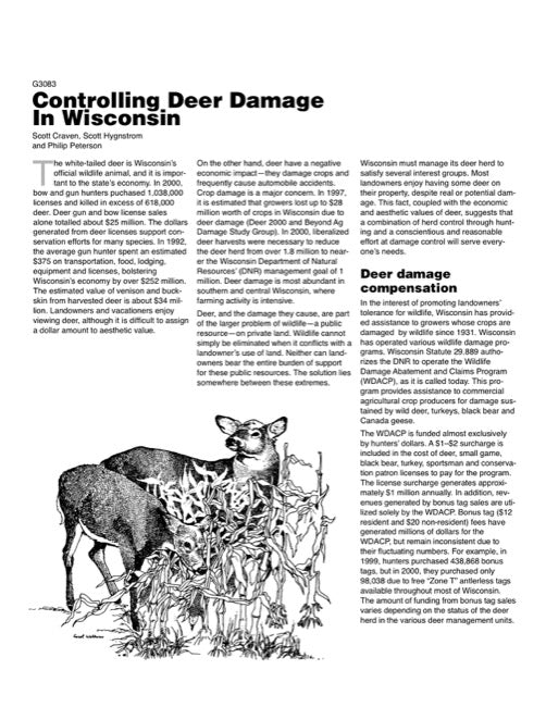 Controlling Deer Damage in Wisconsin — The Learning Store