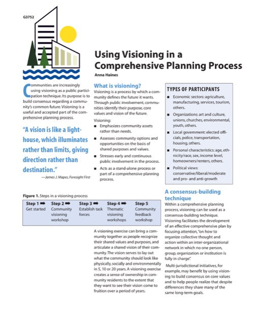 Using Visioning in a Comprehensive Planning Process — The Learning Store