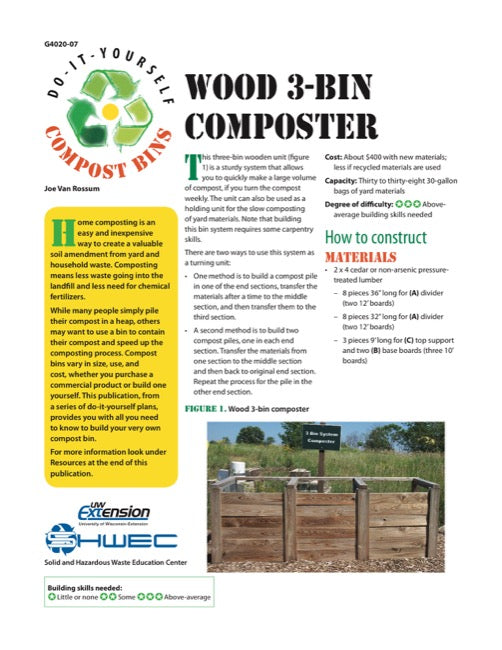 Wood 3-Bin Composter — The Learning Store
